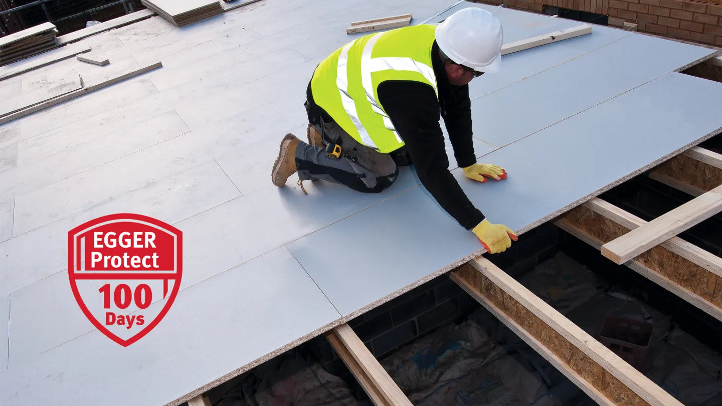 EGGER Protect 22mm x 2400mm x 600mm P5 M/R Flooring Chipboard TG4 (8'X